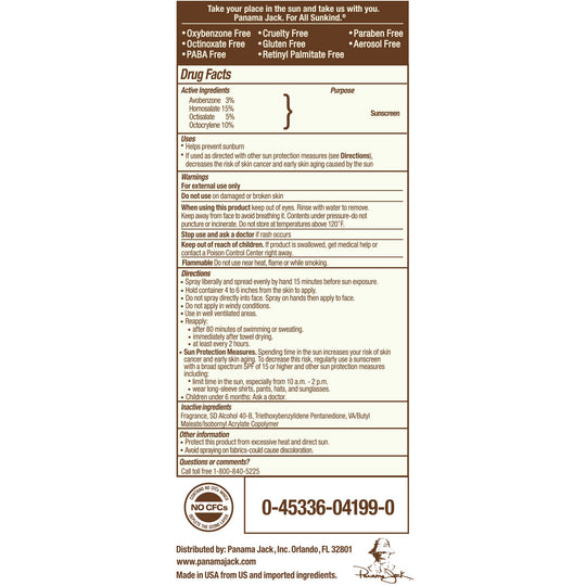 Sunscreen Spray SPF 100, Oxybenzone, Octinoxate, PABA & Gluten Free ...